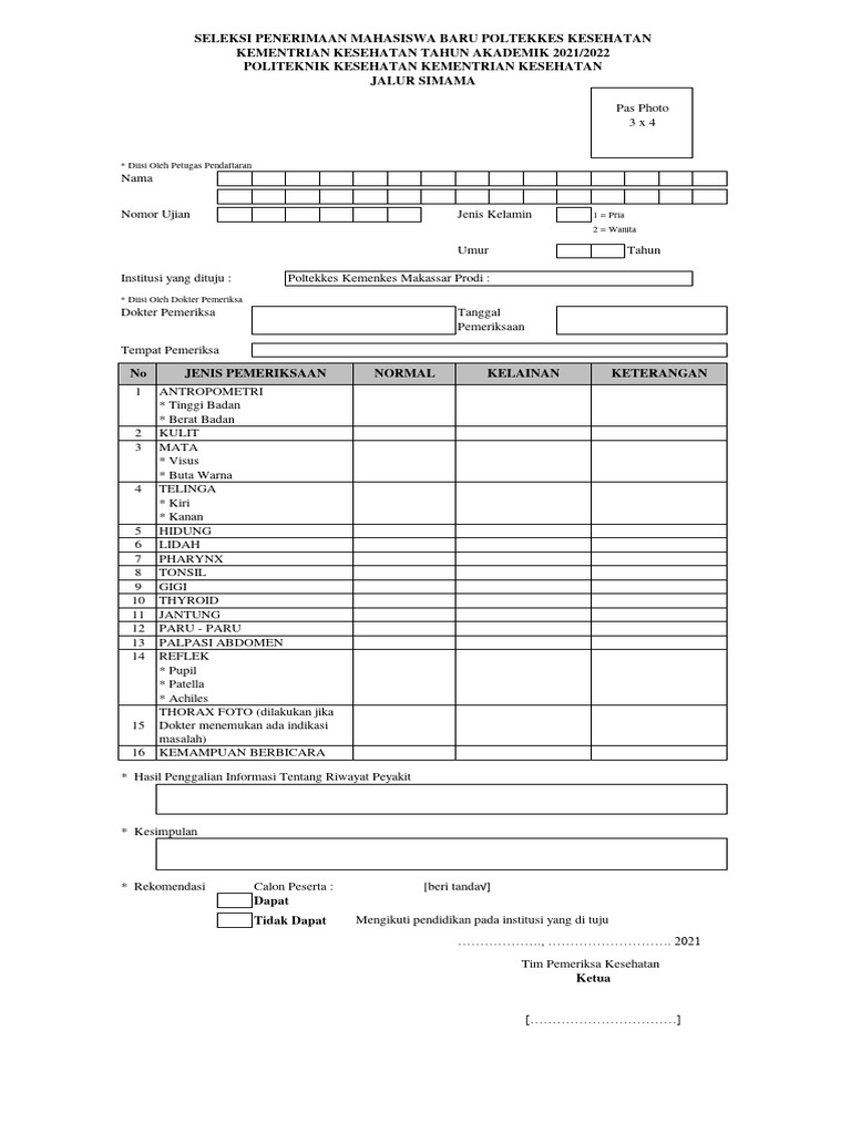 Form Ukes Simama 2021 | PDF