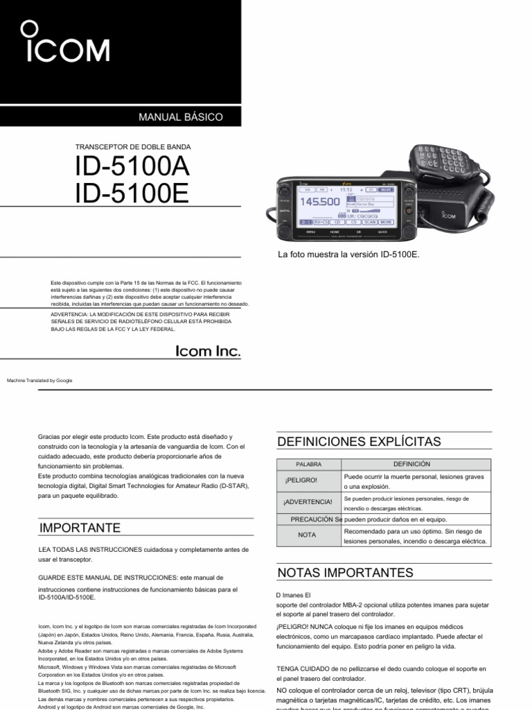 Icom Id-5100 Spani | PDF