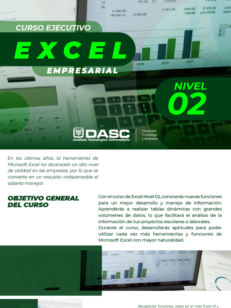 Temario Curso Excel Empresarial Intermedio Excel Nivel 02 DASC 2023 | PDF | Microsoft Excel ...