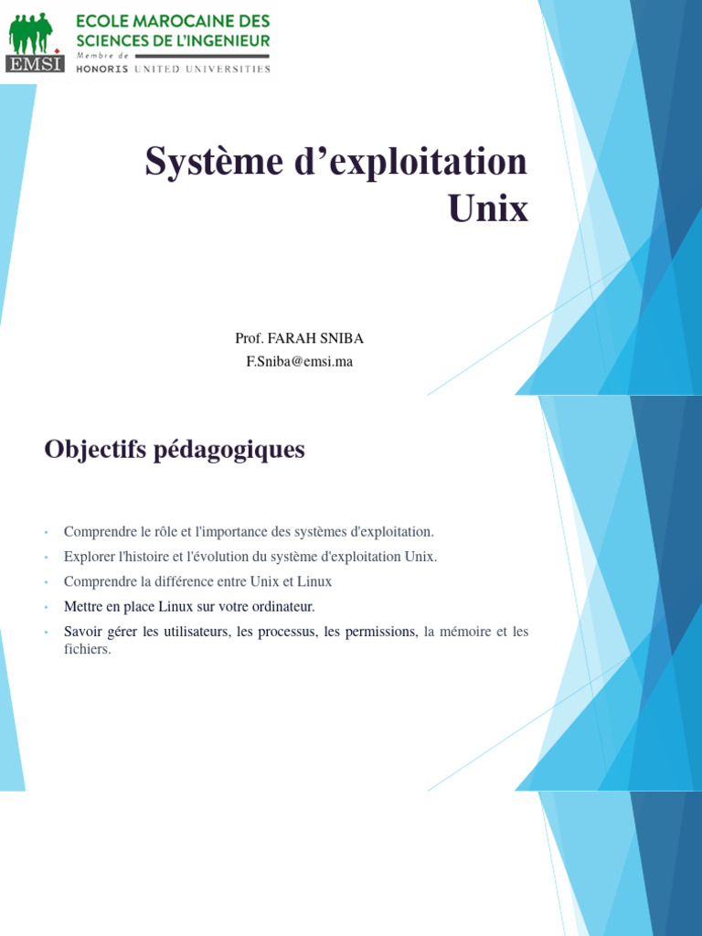 Introduction aux systèmes Unix et Linux | PDF | Système d'exploitation ...