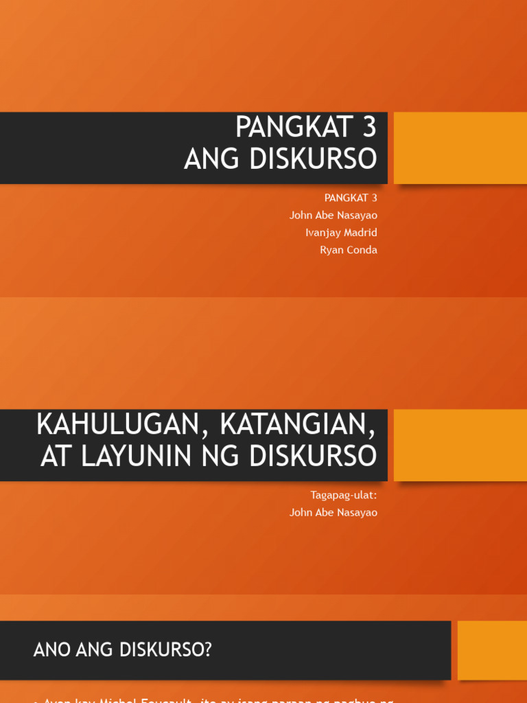 Pangkat 3 Diskurso | PDF