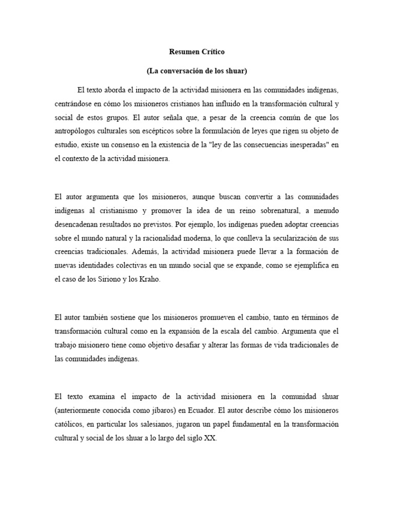Resumen Crítico 3 | PDF