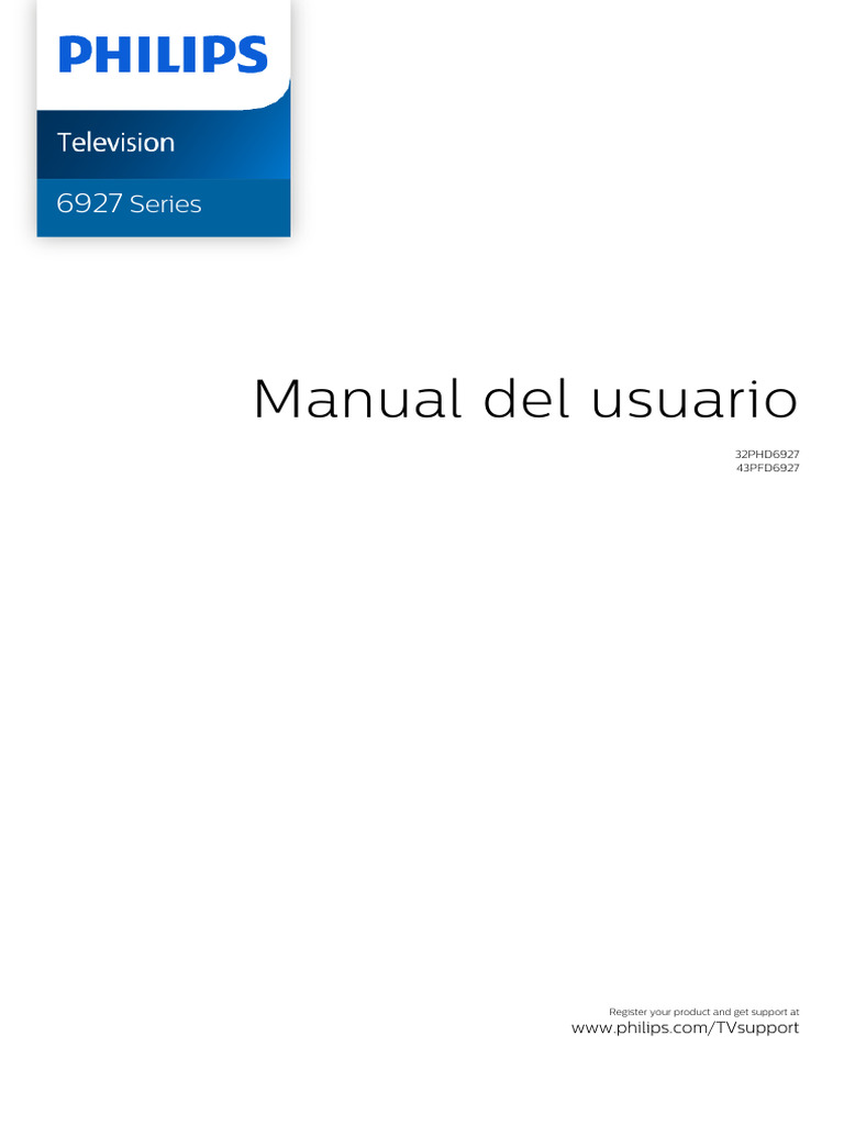 Manual TV Philips 6927 | PDF