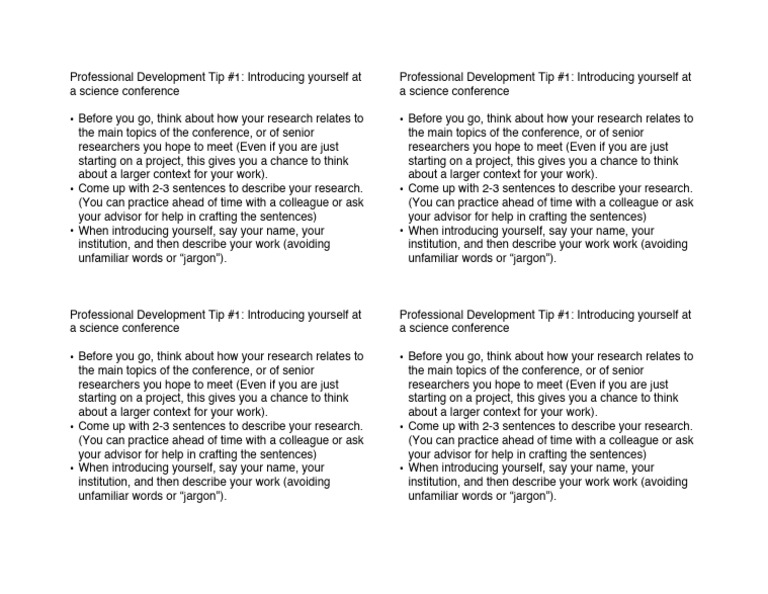 Intro Tips | PDF | Human Communication | Science