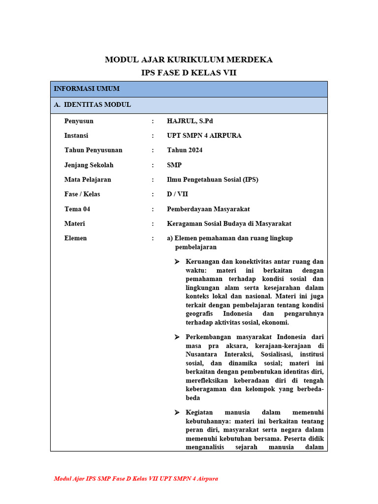 Modul Ajar BAB IV | PDF