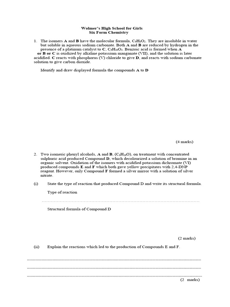 Chemistry Isomer Identification Guide | PDF
