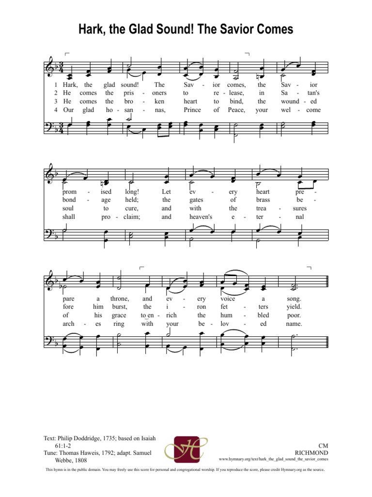 Hark The Glad Sound | PDF | Latin Script