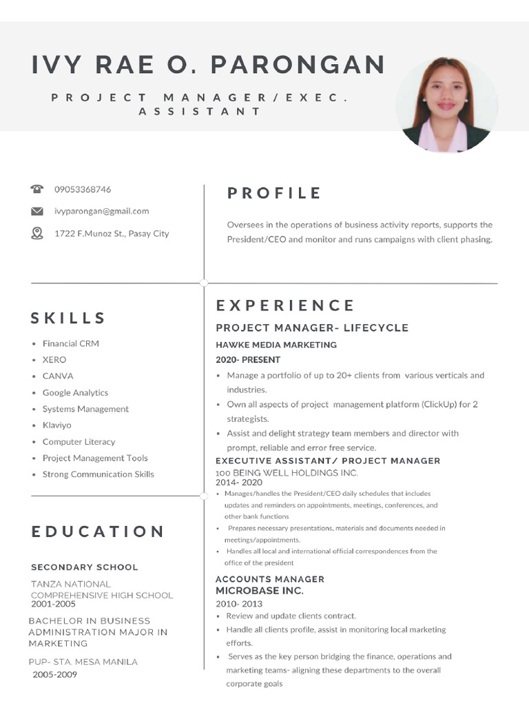 IVY RAE PARONGAN CV v.1 | PDF