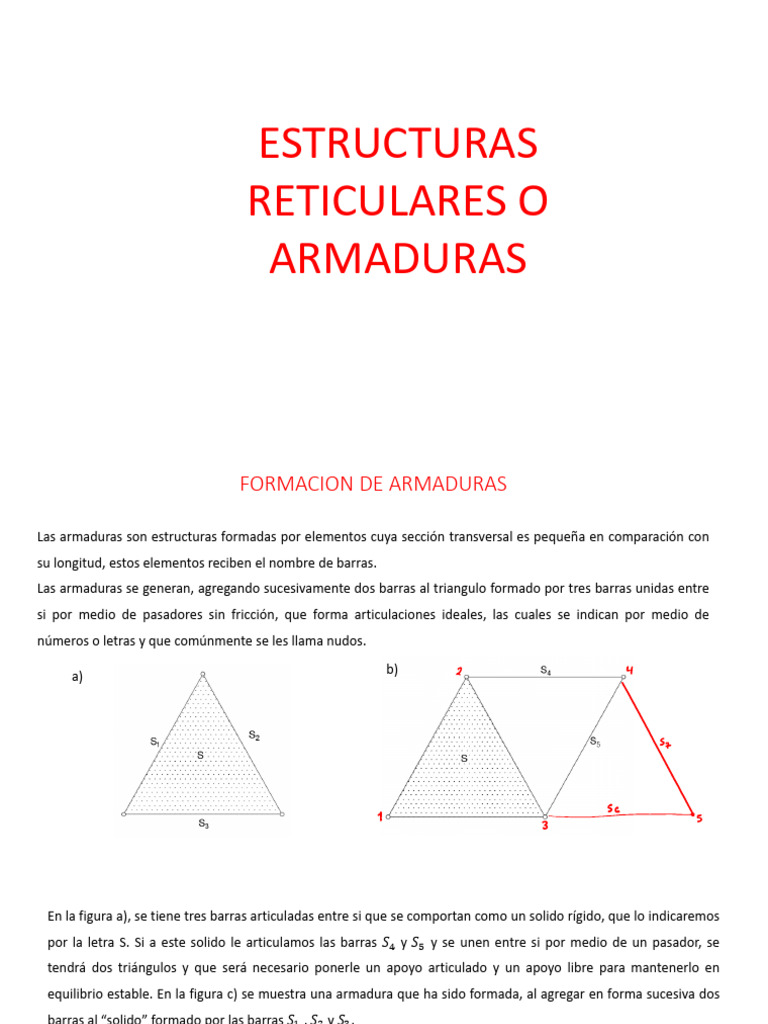 Estructuras Reticulares: Tipos y Análisis | PDF | Braguero | Física ...