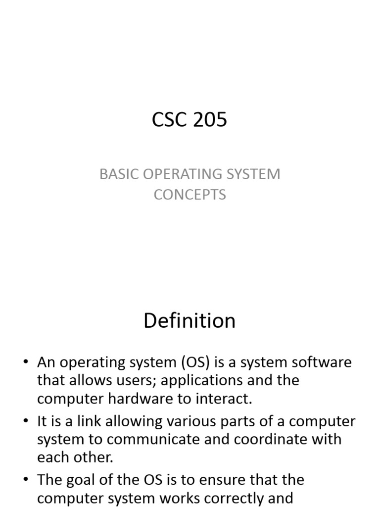 Basic Os Concepts | PDF | Process (Computing) | Operating System