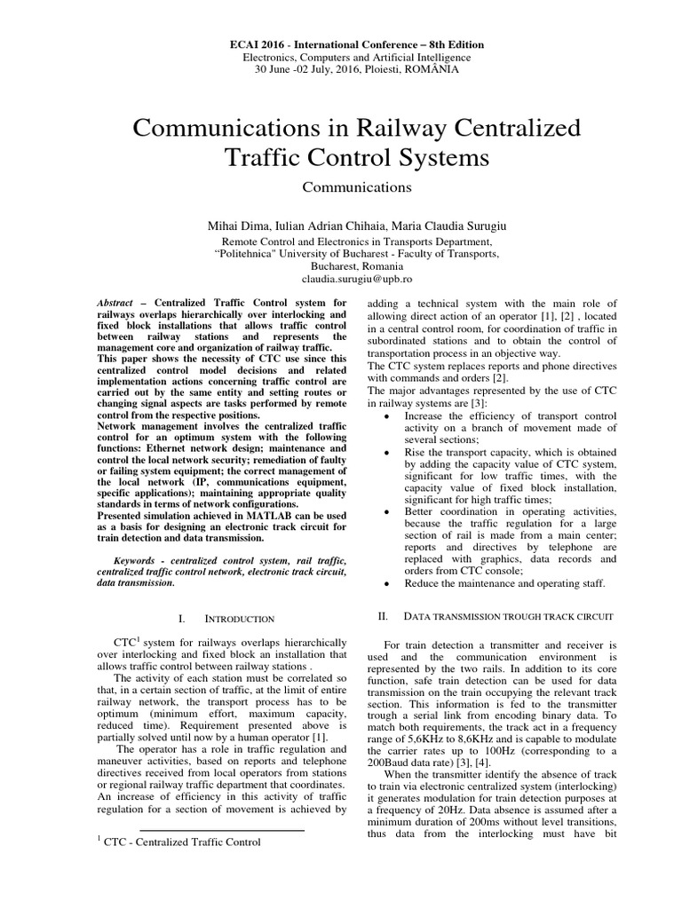 Railway Centralized Traffic Control | PDF | Modulation | Amplifier
