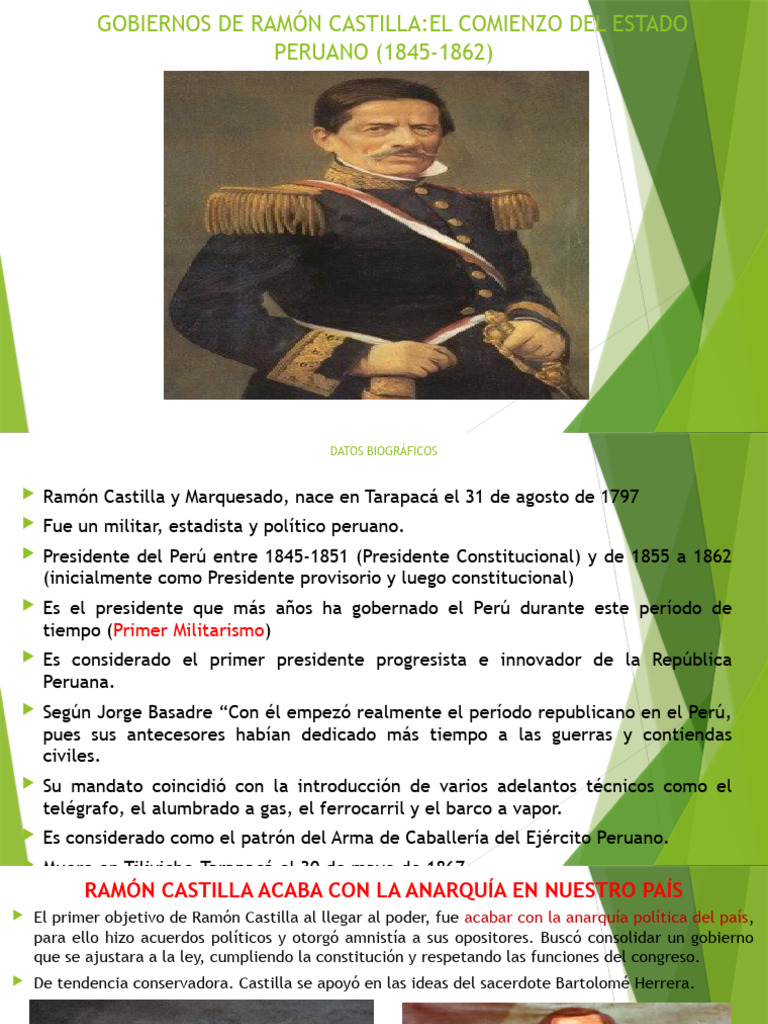 Primer y Segundo Gobierno de Ramon Castilla-2021 | PDF | Perú | Gobierno