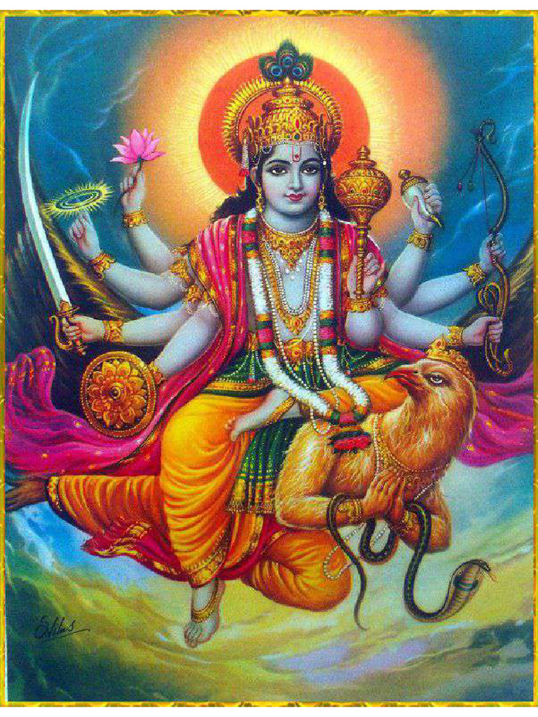 Bhagwaan Vishnu On Garud Dev | PDF