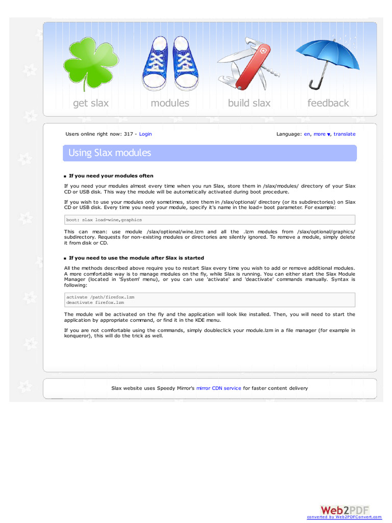 Slax Module | PDF