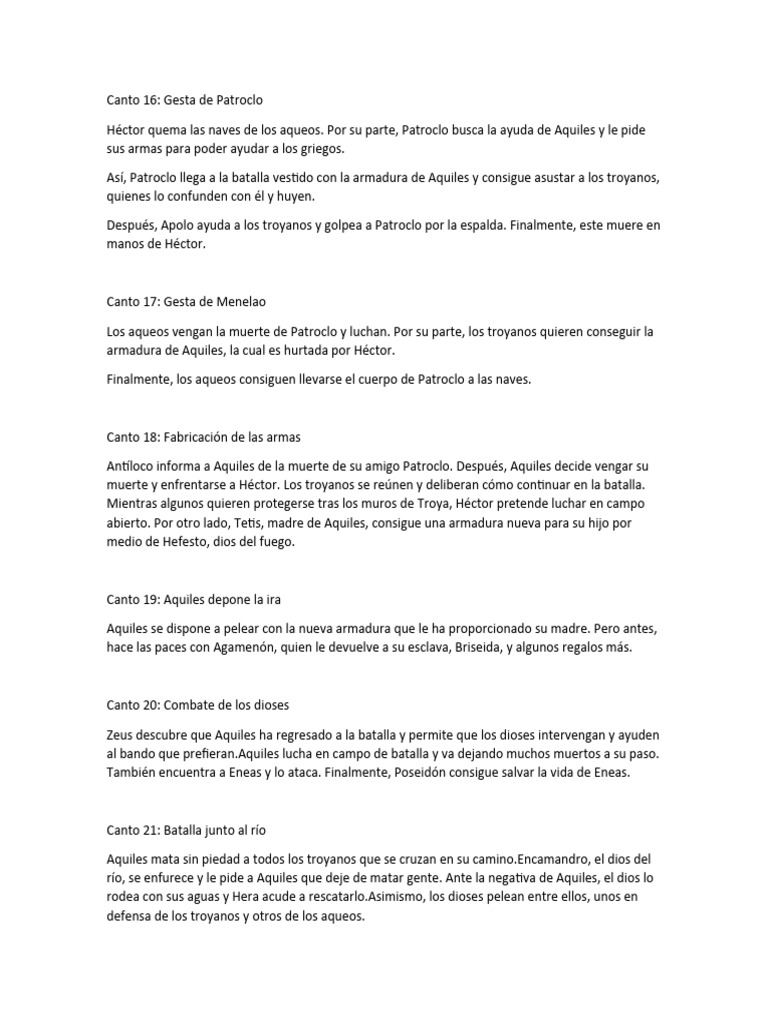 Obra | PDF | Héctor | Aquiles