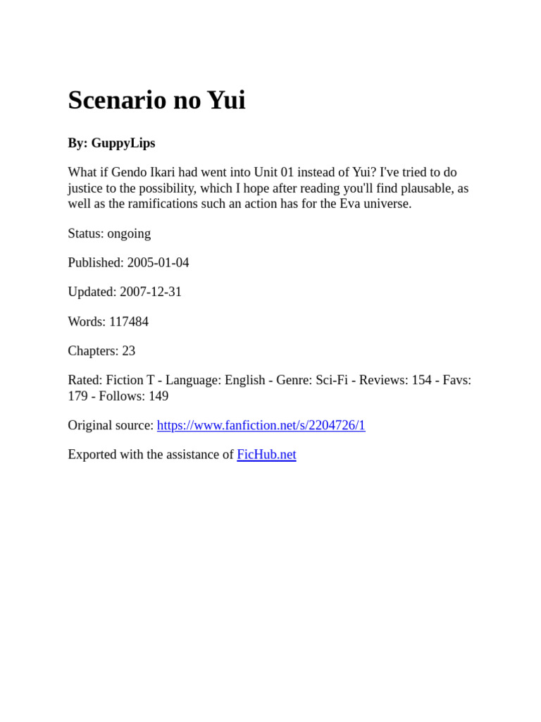 Scenario No Yui by GuppyLips-LFKMUYTj | PDF | Mystery, Thriller & Crime Fiction