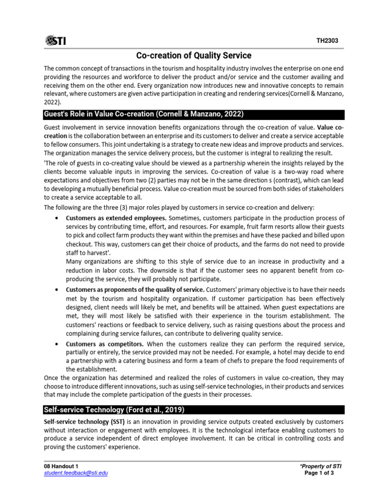 Quality 08 Handout 1 | PDF | Business