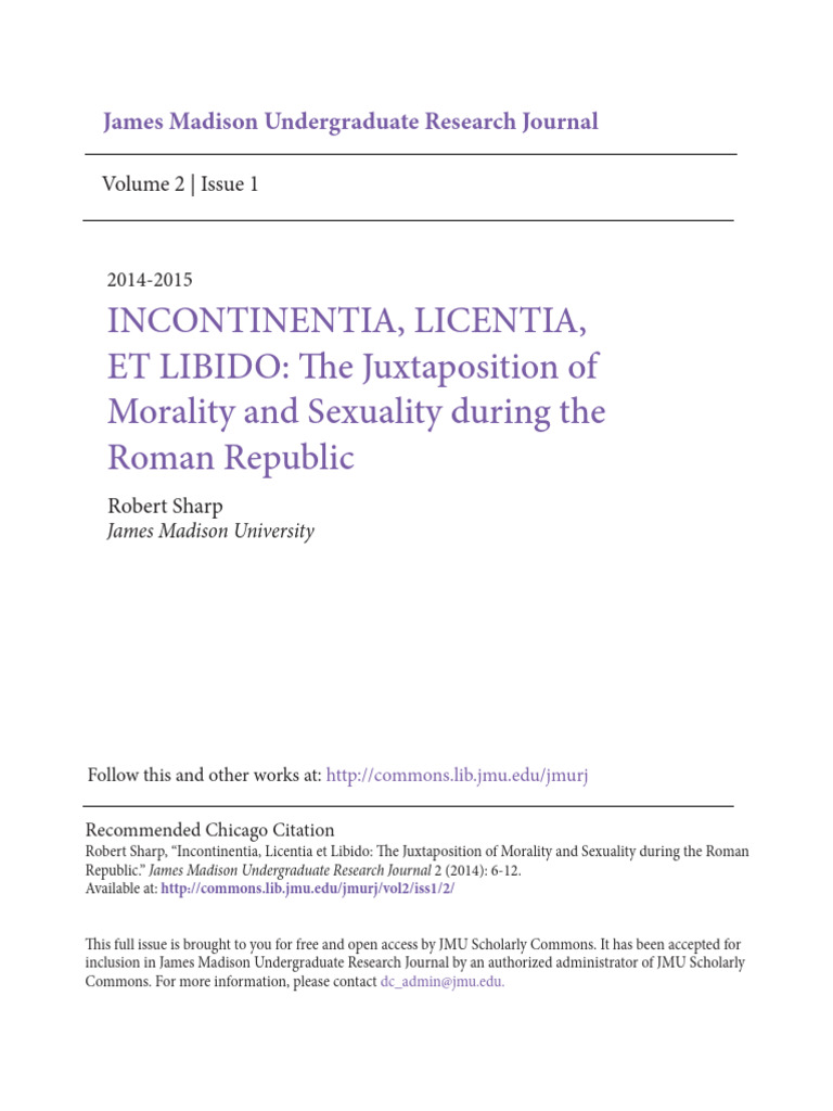 Incontinentia Licentia Et Libido | PDF | Roman Empire