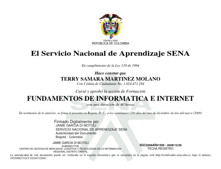 El Servicio Nacional de Aprendizaje SENA: Fundamentos de Informatica E ...