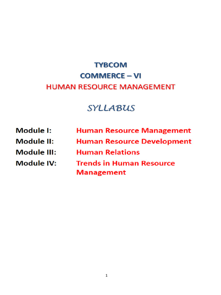 TY-SEM VI - COM VI-MOD 4 - New Syllabus 23-24 | PDF | Cost Of Living | Human Resource Management