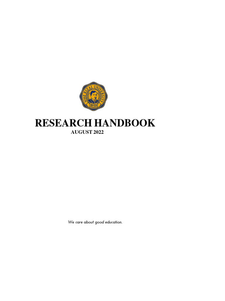 JRU Core Values and Research Handbook | PDF