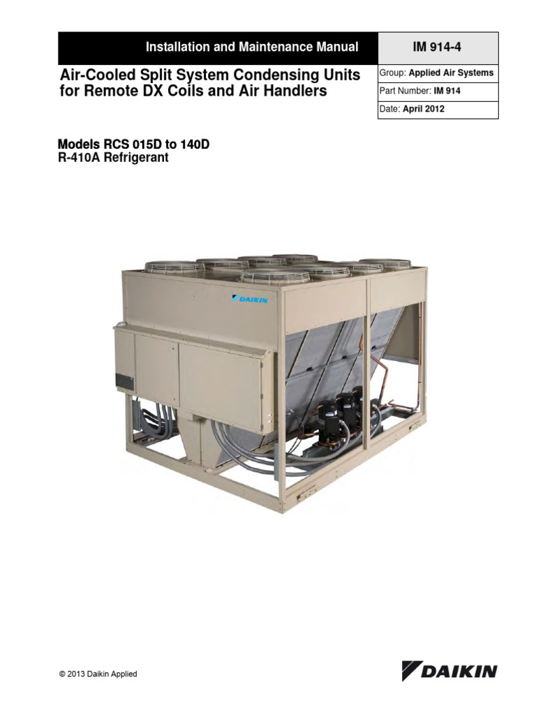 IM 914-4 RCS Air Cooled Remote DX Coils | PDF