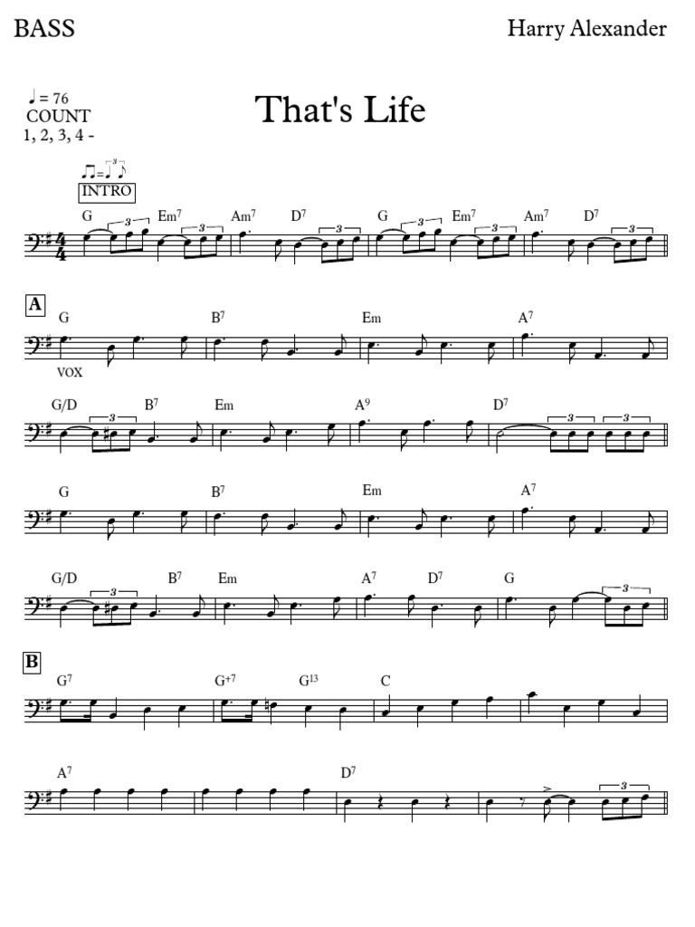 BASS - That's Life | PDF
