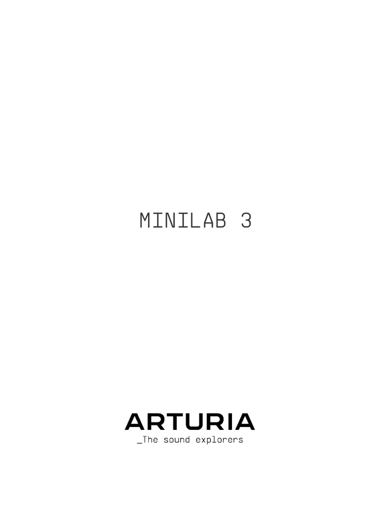 ARTURIA Minilab-3 - Manual - 1 - 0 - 5 - EN | PDF