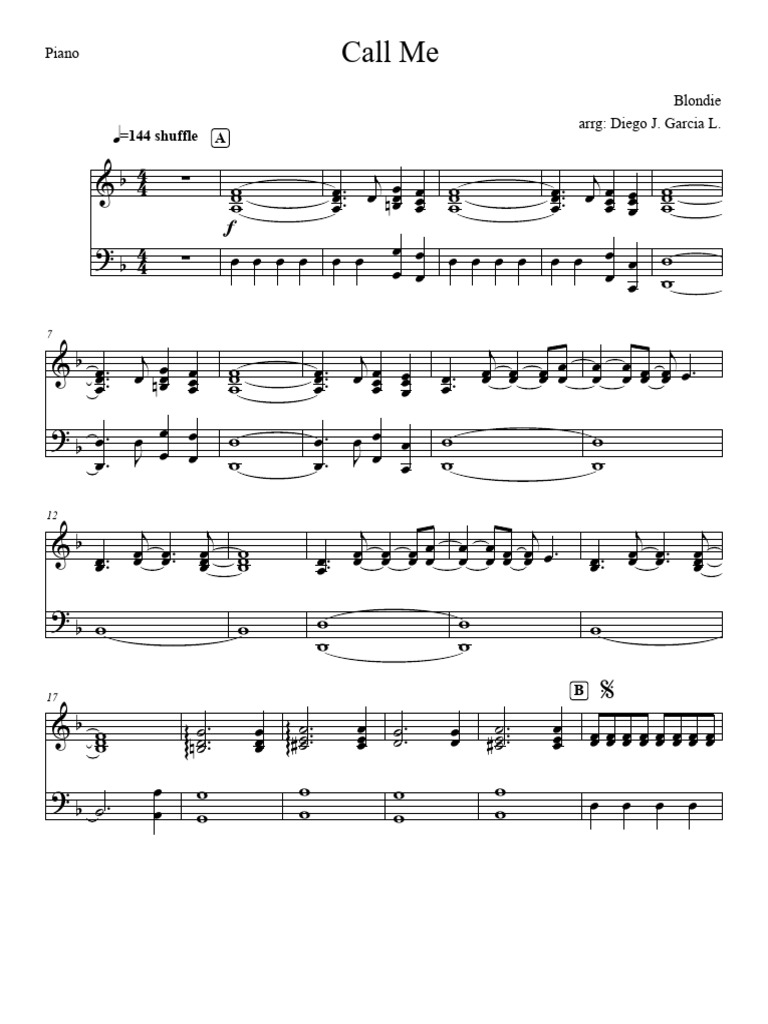 Blondie Music Sheet | PDF