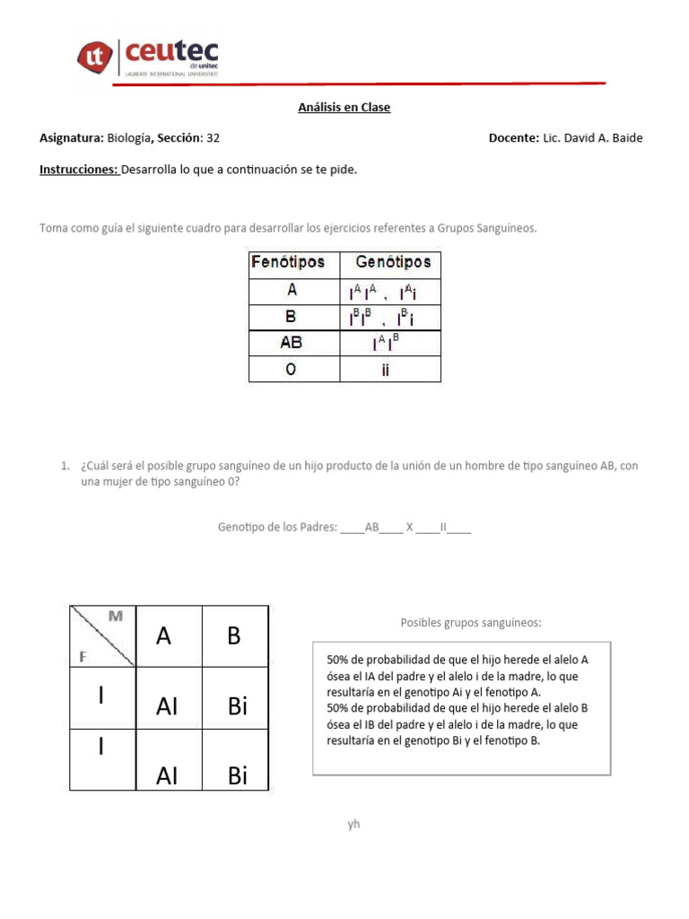 Actividad en Clase Semana 7-1 | PDF | Alelo | Dominancia (Genética)