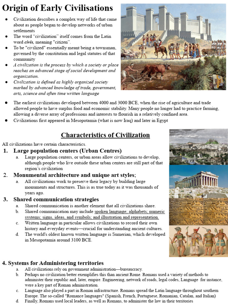 Birthplaces of Early Civilizations | PDF