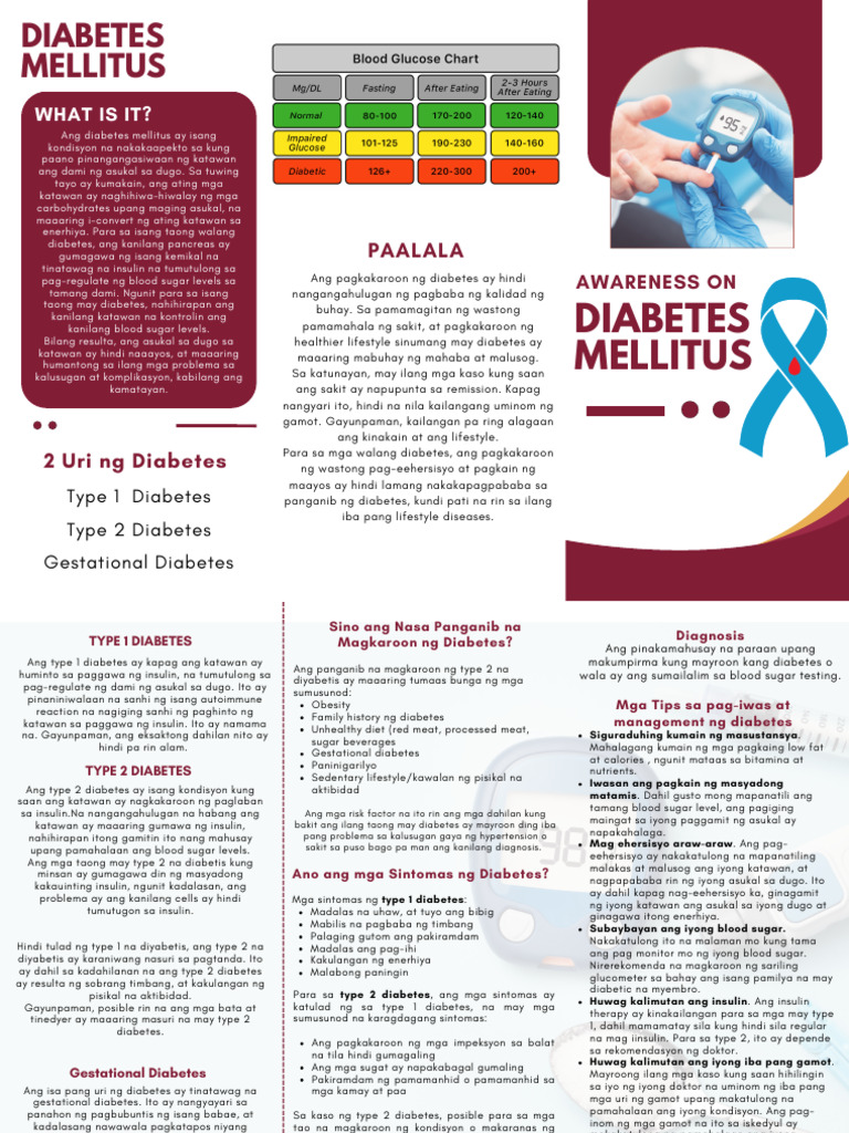 Diabetes Mellitus Sample Pamphlet | PDF