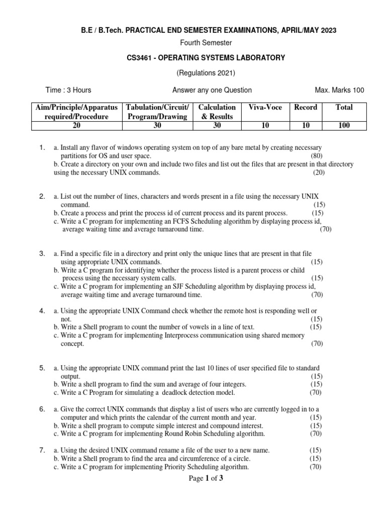 CS3461 Set 1 | PDF | Computer Program | Programming