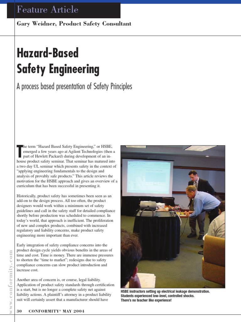 Hazard-Based Safety Engineering A Process Based Presentation of Safety ...