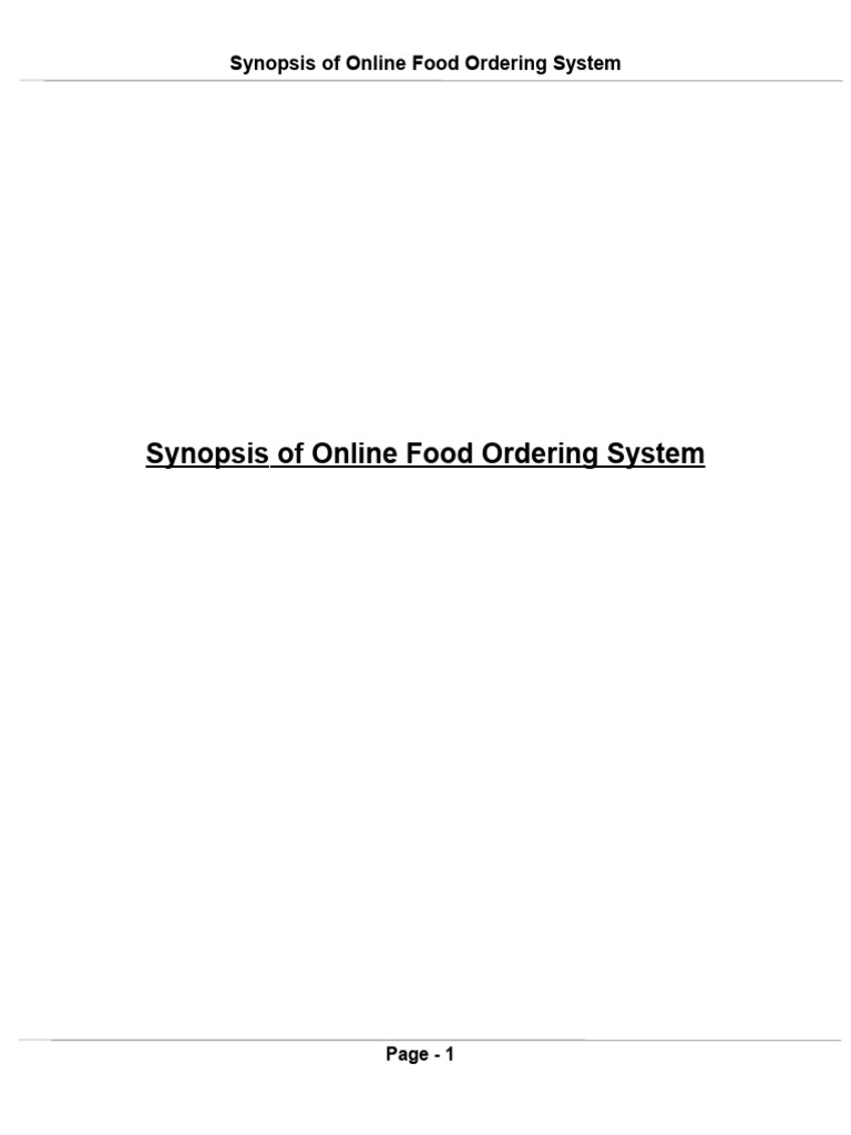 PDF of Online Food Ordering System 1 | PDF | Relational Database | Databases