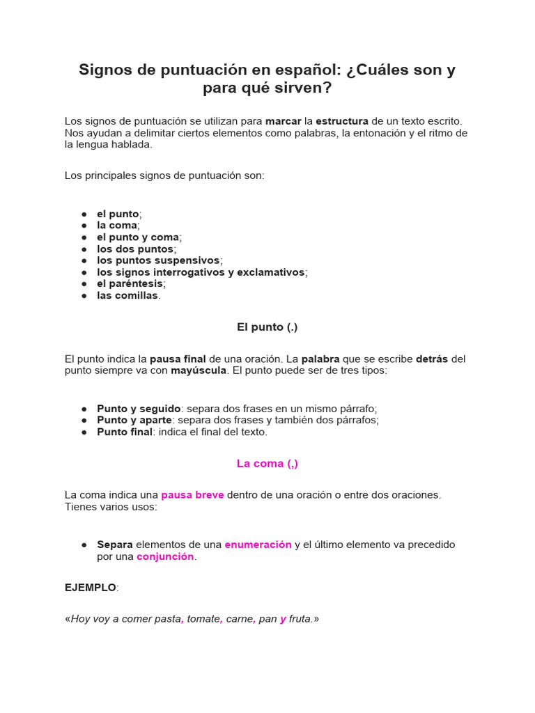 Signos de Puntuacion | PDF | Puntuación | Coma