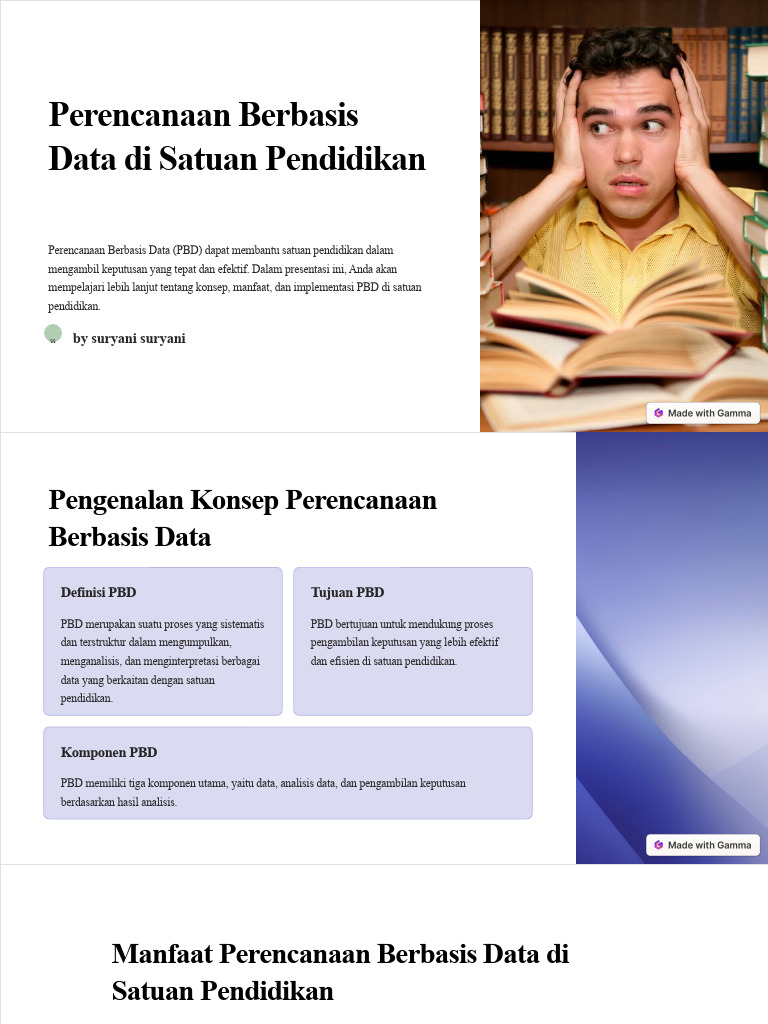 Perencanaan Berbasis Data Di Satuan Pendidikan | PDF