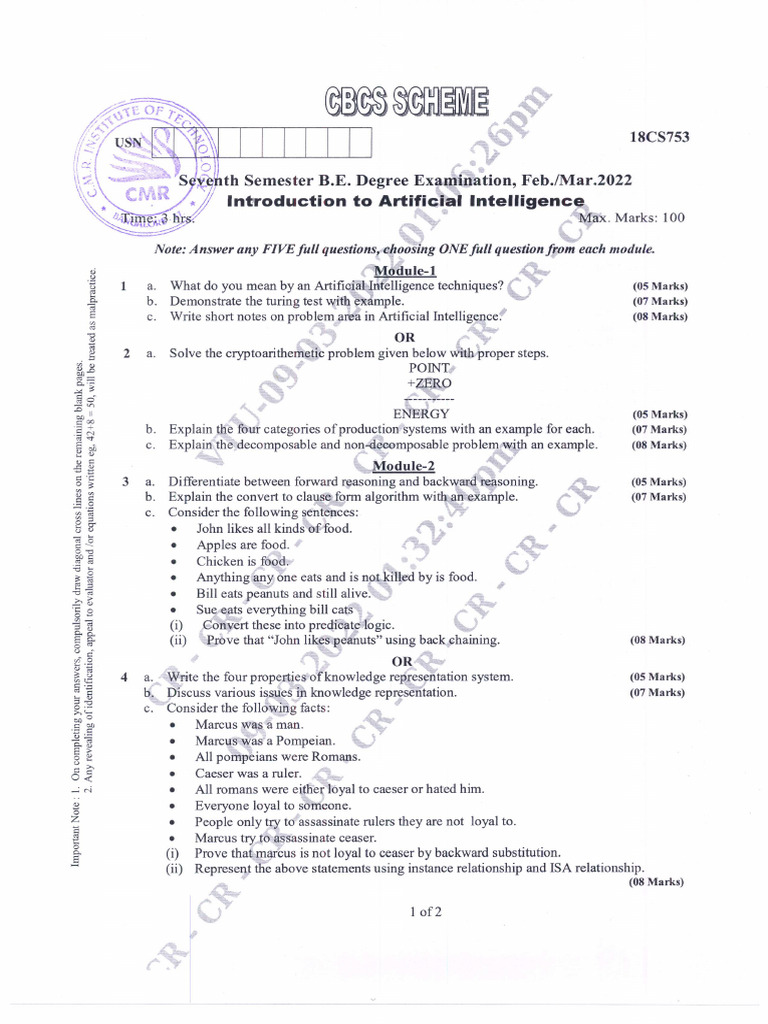 VTU Exam Question Paper With Solution of 18CS753 Introduction To ...