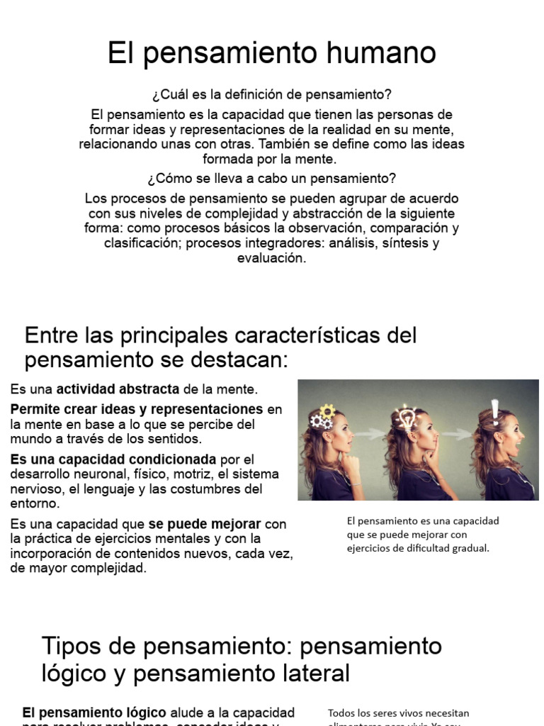 El Pensamiento Humano | PDF | Pensamiento | Memoria