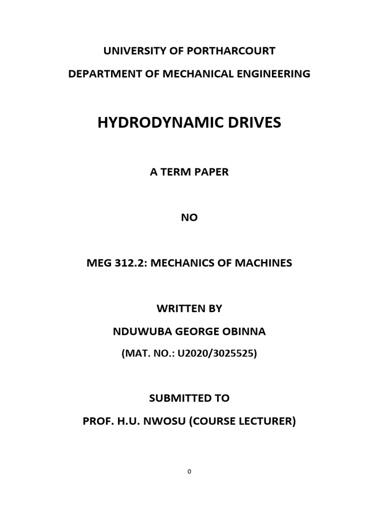Hydrodynamic Drives 031104 | PDF
