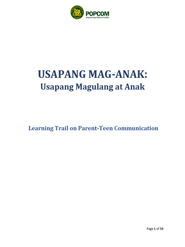 Parent-Teen Communication Workshop | PDF | Hiv/Aids | Adolescence