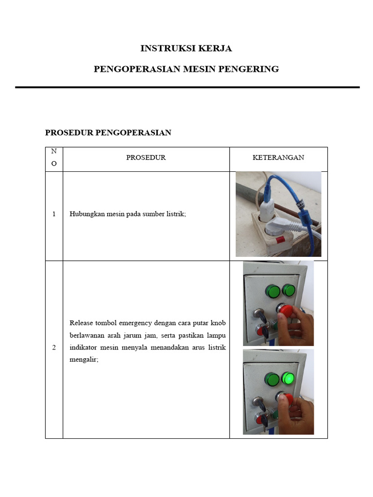 Instruksi Kerja | PDF