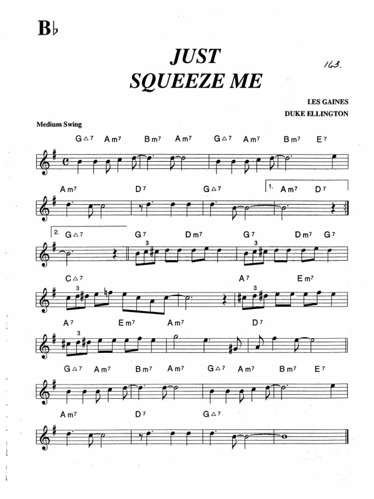 Just Squeeze Me (Bb) | PDF