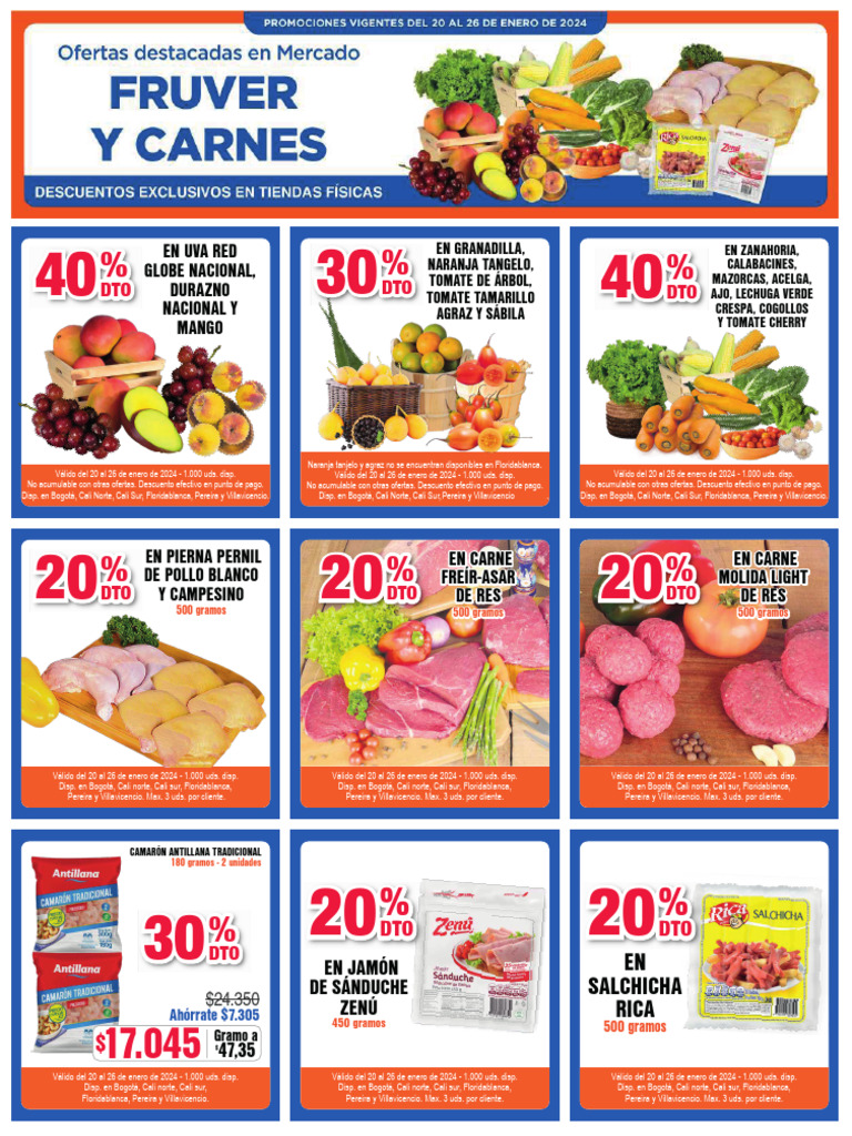 Alkosto Separata Digital Mercado 20ene2024 v2 | PDF | Comida y bebida | Alimentos