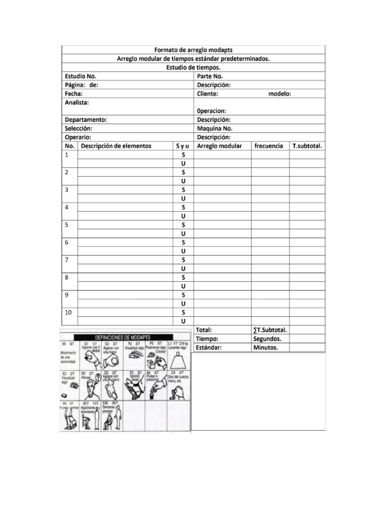 Formato de Arreglo Modapts - Compress 1 | PDF