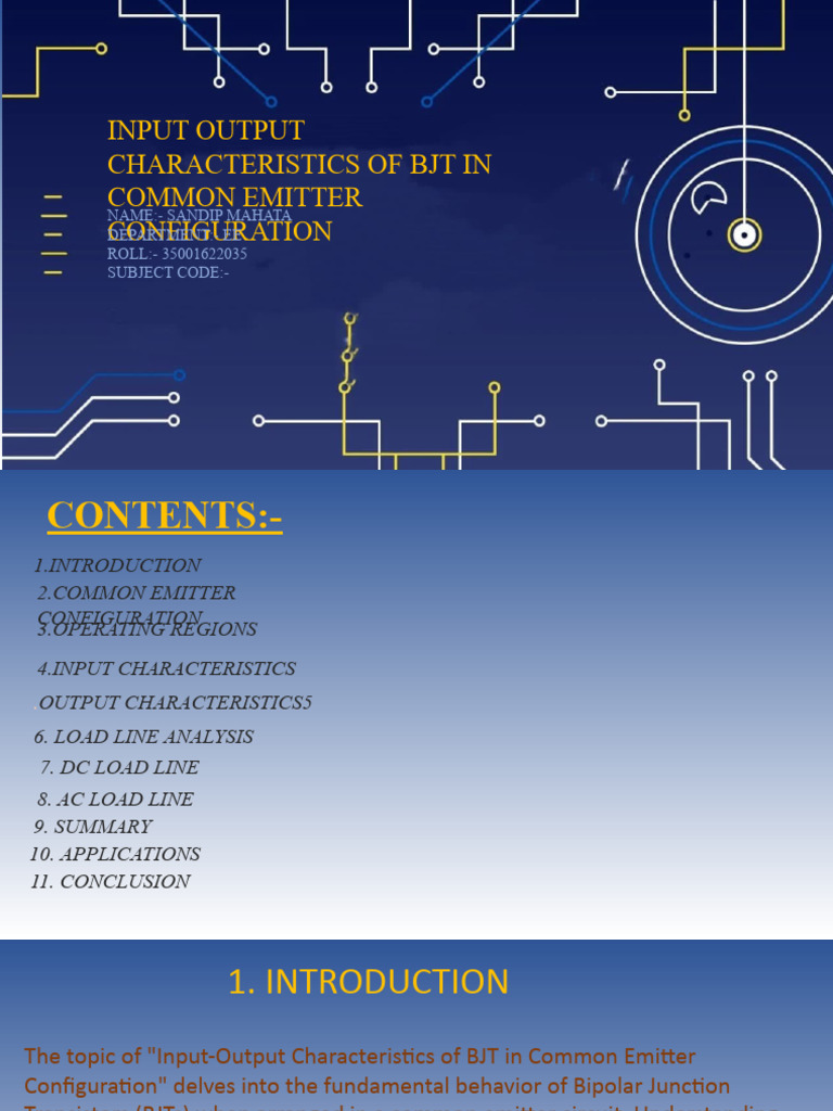Input Output Characteristics of BJT. | PDF | Computers