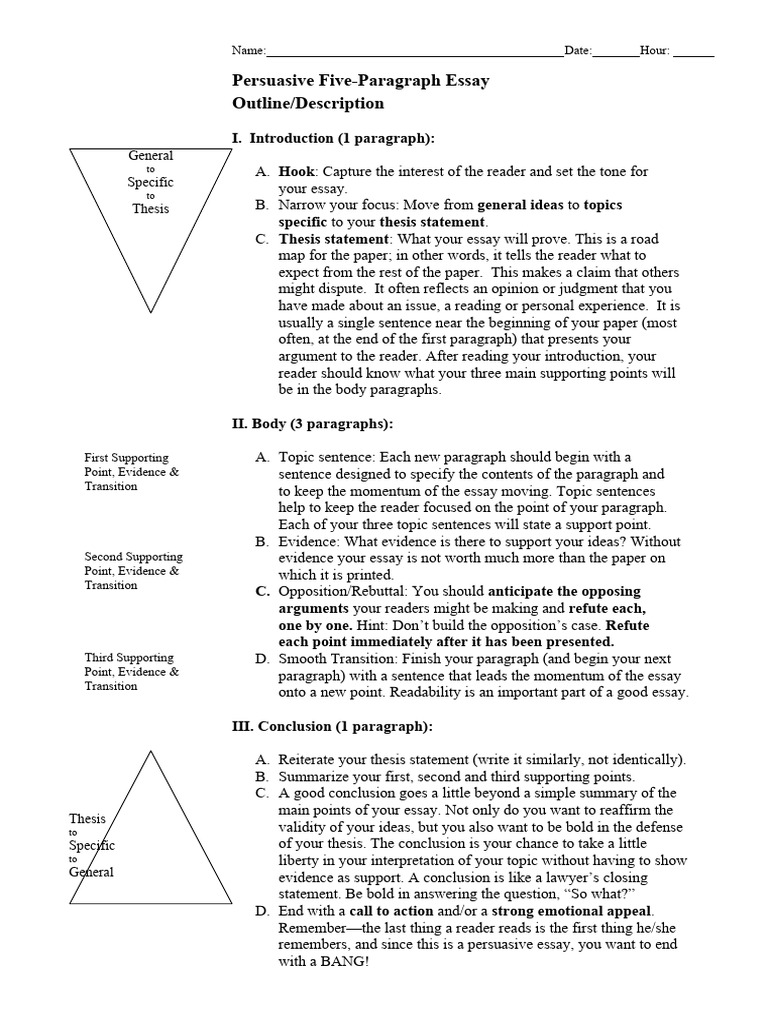 Persuasive Essay Outline Example | PDF | Essays