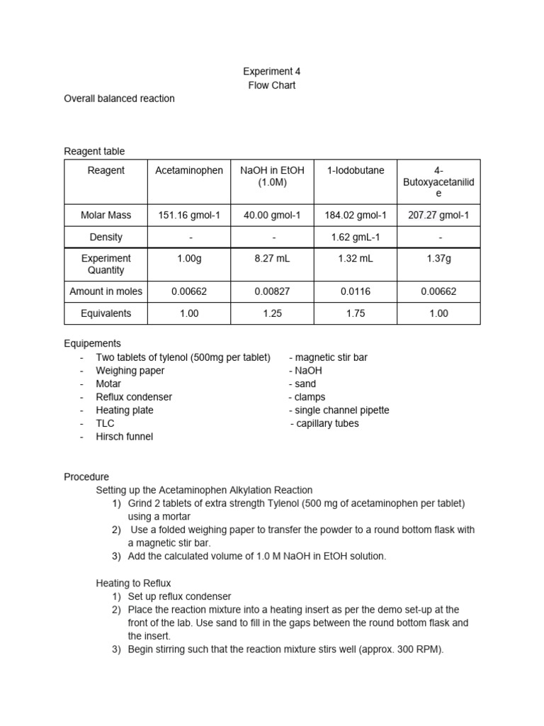 Flow Chart Exp 4 | PDF | Thin Layer Chromatography | Filtration