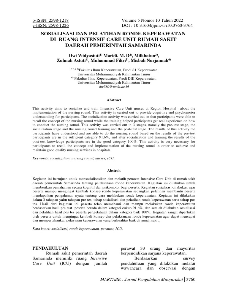 Sosialisasi Dan Pelatihan Ronde Keperawatan2022 | PDF | Cognitive Science | Cognitive Psychology