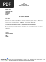 Confirmation Extension Letter Format | PDF